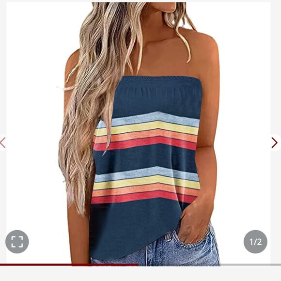 Tops | Szsmfz Striped Tube Top For Womens Sexy Strapless Tank Tops New ...